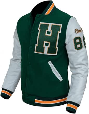 Tipsy Fashions Mens Green & White Letterman Stranger Season 4 Hawkins ...