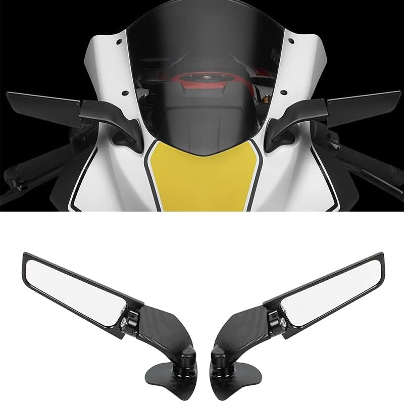 Amazon.com: YZFR7 Motorcycle Mirror Modified Wind Wing Adjustable ...