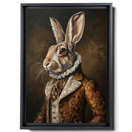 Amazon.com: Hare Wall Art Print, Vintage Style Portrait of Hare, Rabbit ...