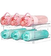 Amazon.com: Water Bottle Organizer, Stackable kitchen cabinet organizer, Acrylic Water Bottle ...