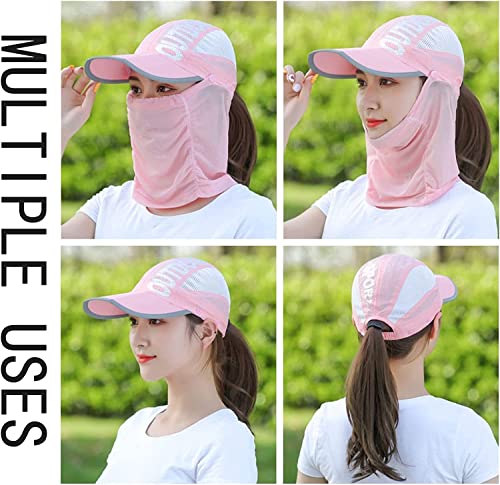 Buy Tinkpin® Summer Sun Protection Women Cap Mask for Summer Outdoor ...