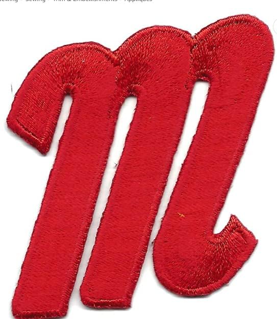 Amazon.com: Mrozenfeld Letters - Red Alphabet 2 inch Letter M - Iron On ...