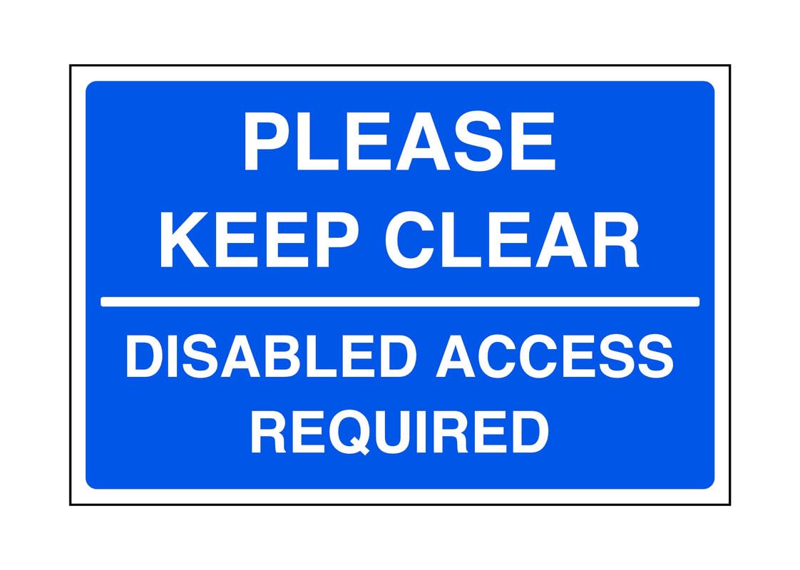 Please keep clear disabled access required - parking sign - disable ...
