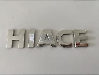 Amazon.co.jp: Toyota Hiace HIACE Logo Front Rear Emblem Plating ...