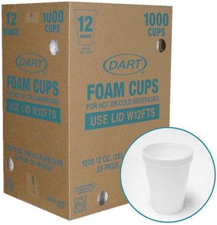 Amazon.com: Dart Foam Cups - 1000/12oz - CASE PACK OF 2 : Health ...