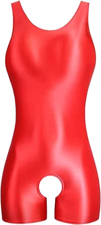 Amazon.co.jp: MJINM ノースリーブショーツタイツ レーディスノースリーブレオタード コスチューム ゼンタイ 激密着.目立つ ...