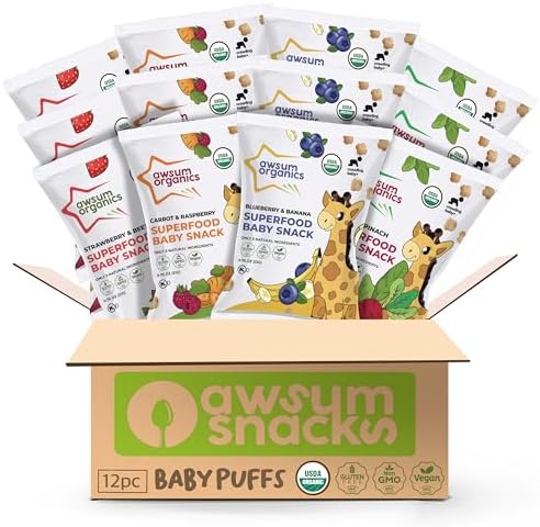 Amazon.com: Awsum Organics Baby Snacks - Happy Healthy Baby Food ...