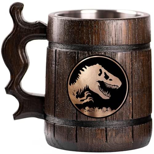 Amazon.com: World Custom Beer Mug, Personalized Stein, Wooden Tankard ...