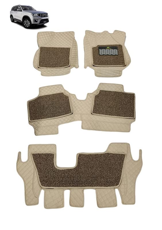 AUTO MINE 7D Luxury Car Foot Mat - Scorpio N 7 Seater| 7-Layer ...