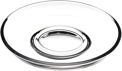 Amazon.com | Pasabahce Premium Clear Glass Plate Saucers Set of 6, Safe ...
