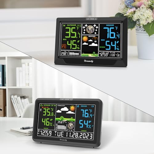 Smart Home Weather Station with Wireless Sensors, Digital Clock, and ...