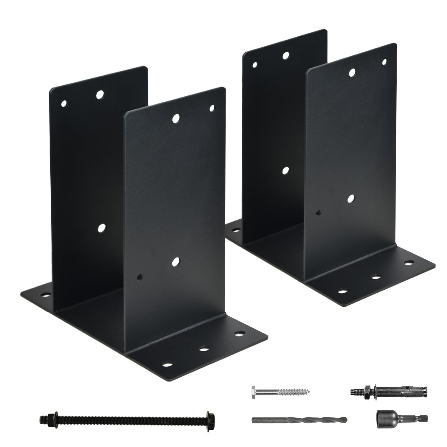 Snapklik.com : Heavy Duty Steel Post Base, 6x6