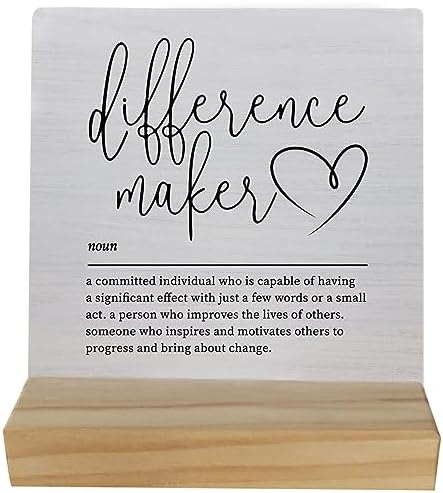 Amazon.com: Difference Maker Sign Thank You Gift for Women Teacher ...