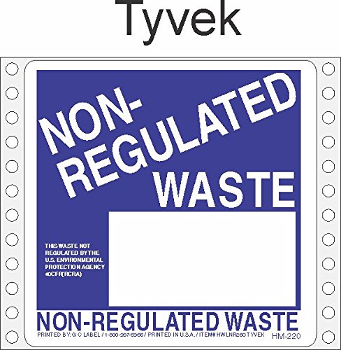 GC Labels-HWL260T, Non-Regulated Waste Tyvek Labels HWL260T, Package of ...