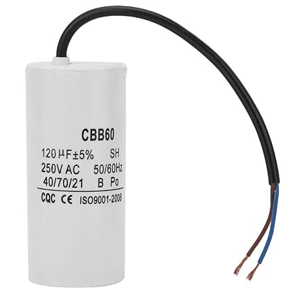 Amazon.com: CBB60 Run Capacitor, Wire 250VAC 120uF 50/60Hz Capacitor for Motor Air Compressor ...
