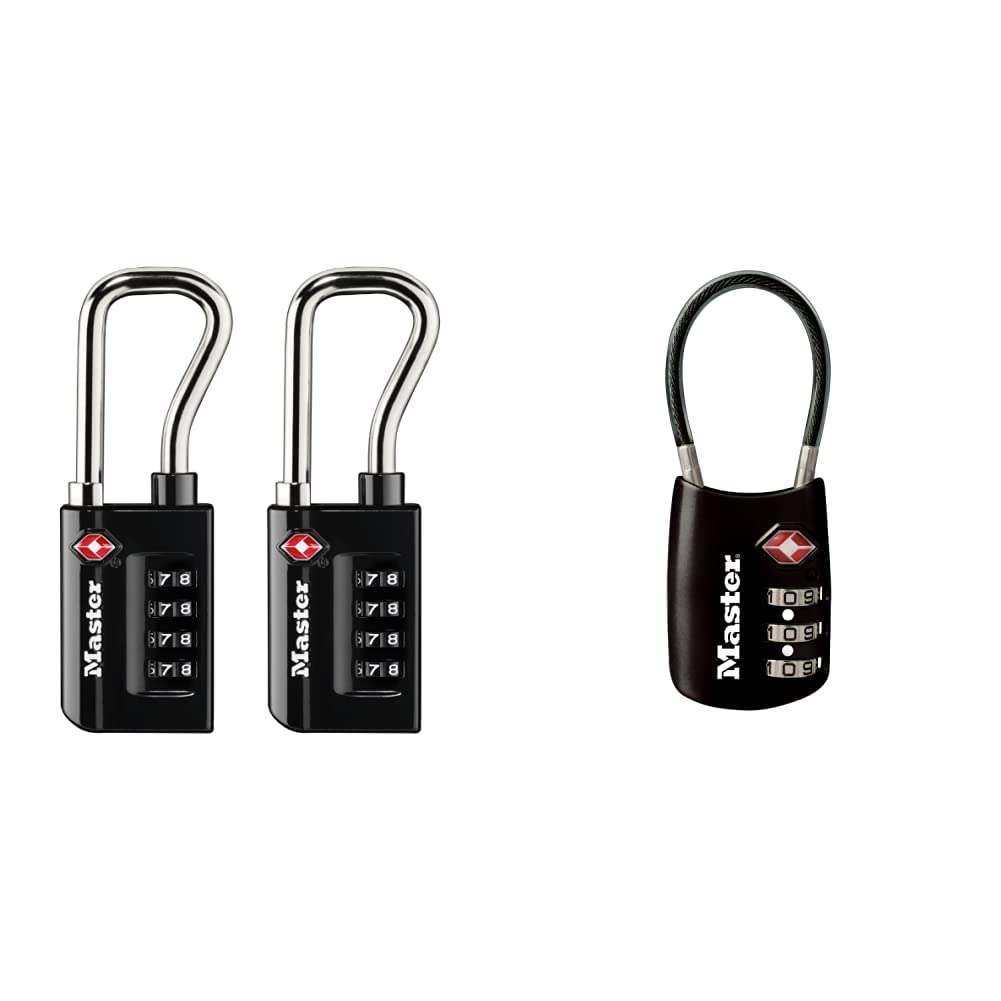 Amazon.com: Master Lock 4696T, Pack of 2 Set Your Own Combination TSA ...