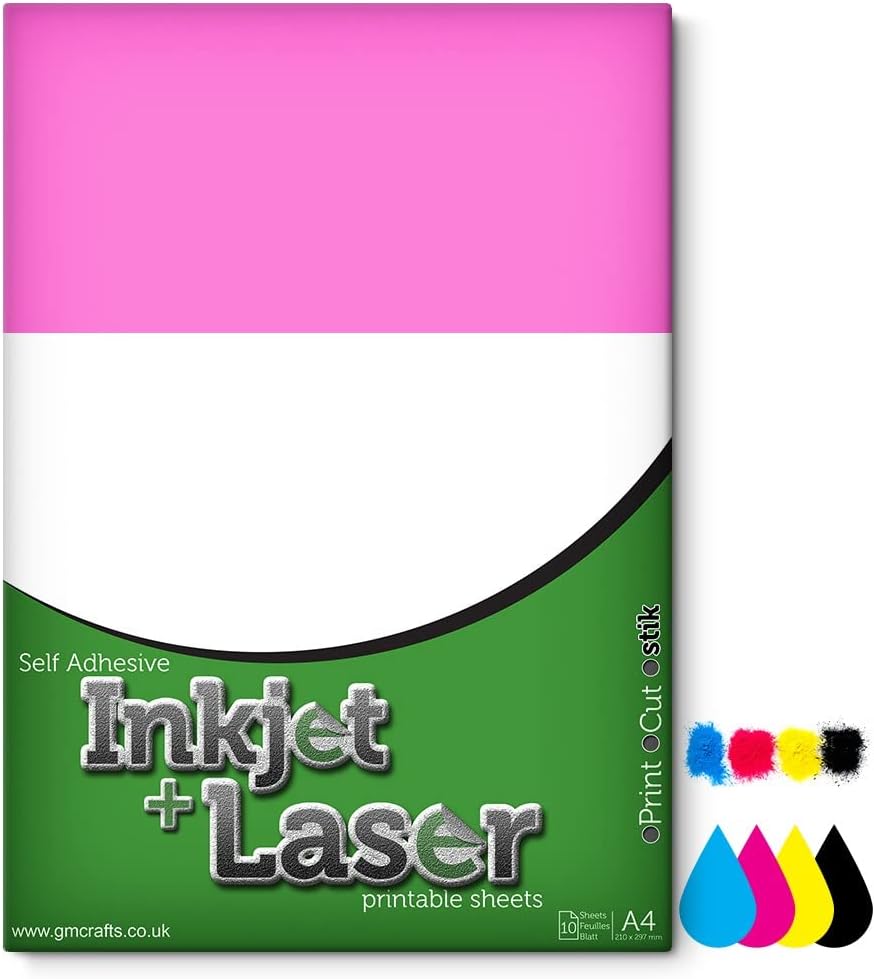 A4 Printable Matt Sticker Paper Sheets (10 Pack) | Self Adhesive ...