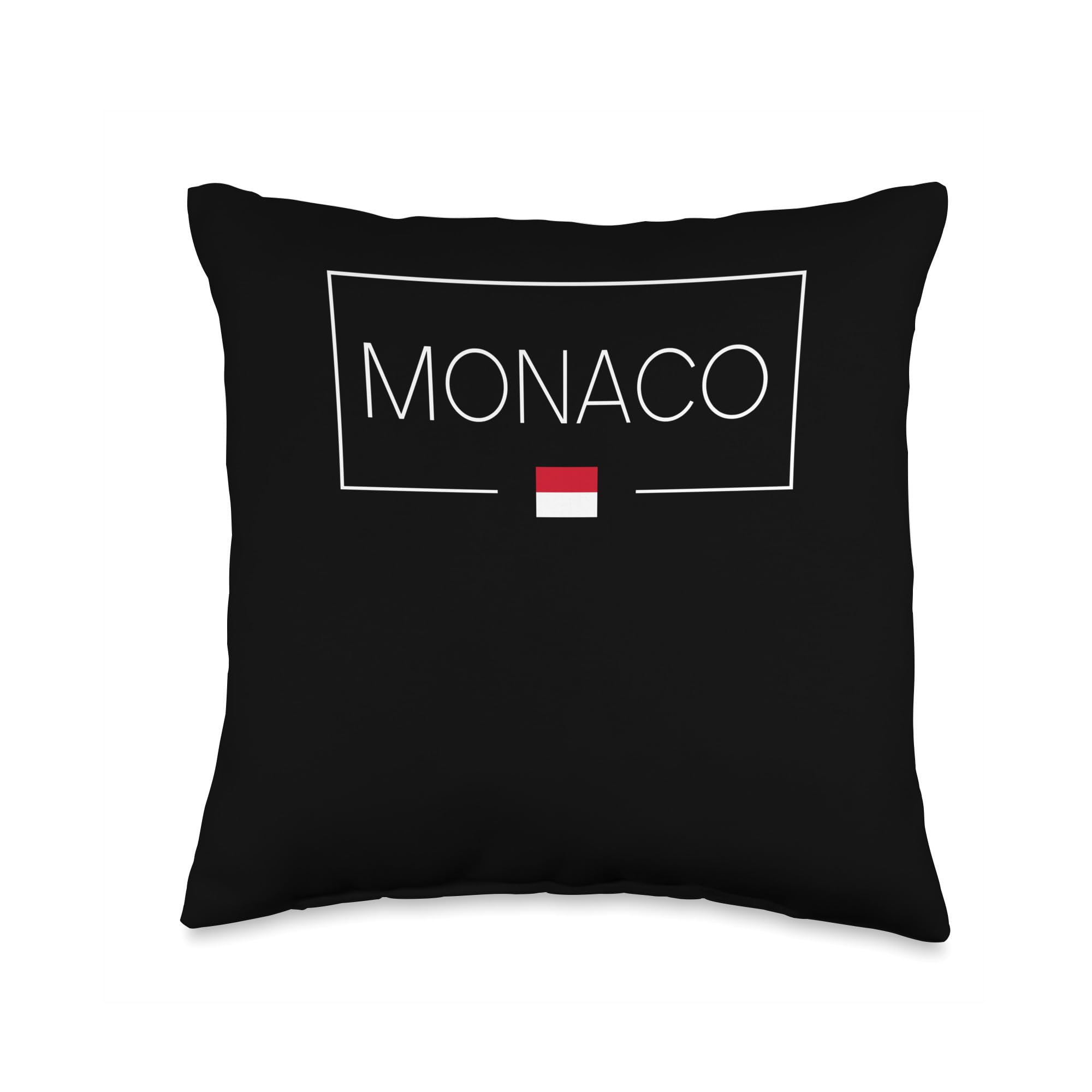 Amazon.com: Monaco Flag for Proud & Free Nation Monaco Throw Pillow ...