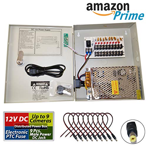 Buy Evertech 8 Channel 9 Port Power Box Security Camera 12V DC 5A Amper ...