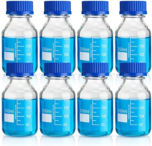 Amazon.com: Irenare 8 Pieces Media Storage Bottles Borosilicate Storage ...