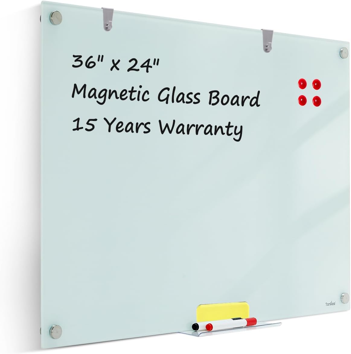 Amazon.com : Glass Whiteboard Dry Erase Board - TANKEE Magnetic Glass White Board 36 x 24 Inches ...