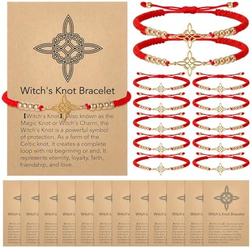 Amazon.com: Hinly 12 Pcs Witches Knot Bracelets Set Stainless Steel ...