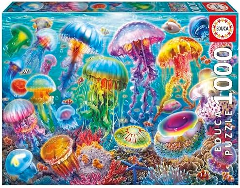 Educa - 1000 Piece Jigsaw Puzzle for Adults | Jellyfish | Dimensions ...
