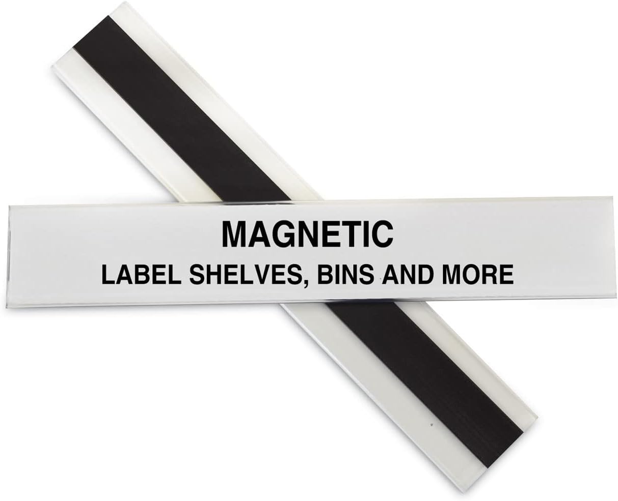 Amazon.com : HOL-DEX Magnetic Shelf/Bin Label Holders, Side Load, 1 x 6 ...