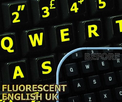 GLOWING FLUORESCENT ENGLISH UK LARGE LETTERING (UPPER CASE) NEW ...