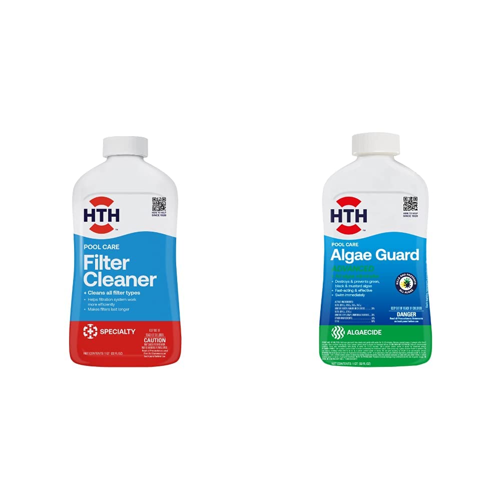 Amazon.com : HTH 67071 Swimming Pool Care Filter Cleaner - Removes Dirt ...