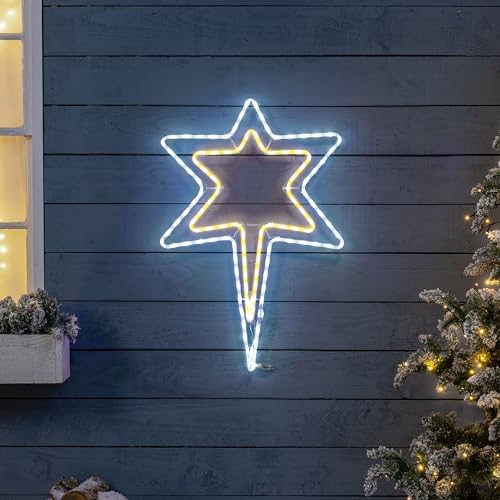 Christow Large Shooting Star Christmas Light Outdoor Wall Decoration ...