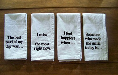 Amazon.com: Set of 4 Conversation Napkins : Home & Kitchen