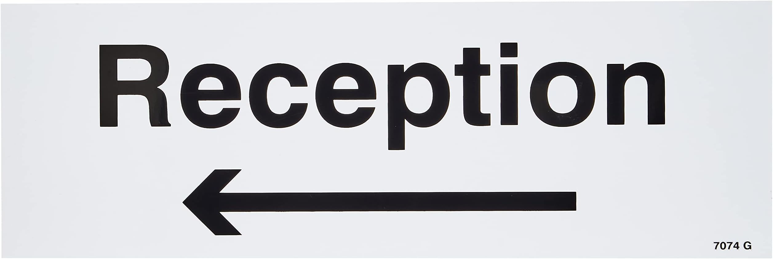 Reception this way right directional arrow Sign - 1mm Plastic sign ...