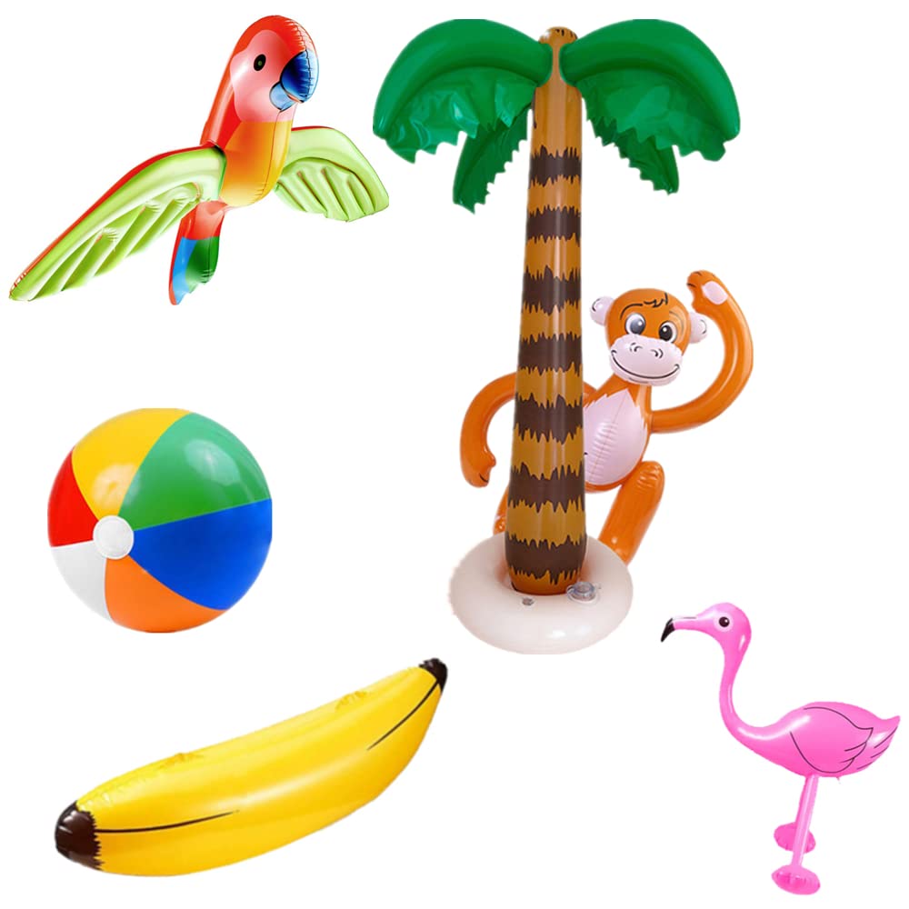Inflatable Palm Trees Flamingo Toys Inflatable Colorful Beach Balls ...
