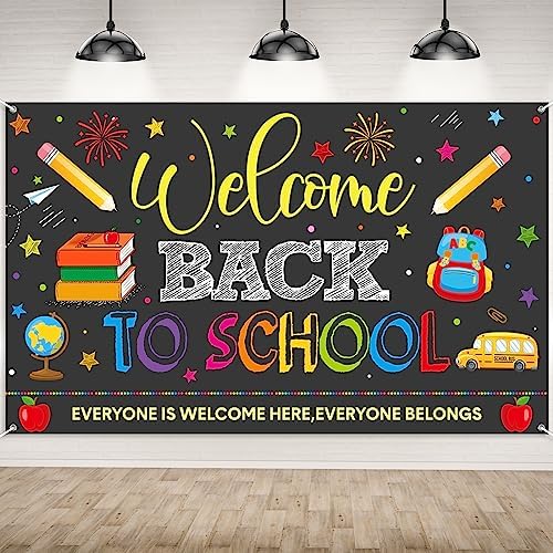 Amazon.com : Welcome Back to School Backdrops, Welcome Back Bulletin ...