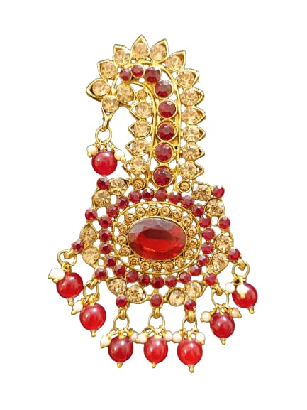 Buy Multi-Colored Stone Golden metal Safa Kalangi Brooch for Groom/Men ...