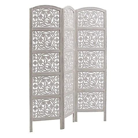 HOMES CROWN Wooden Screen 3 Panel Room Divider Room Partition for ...