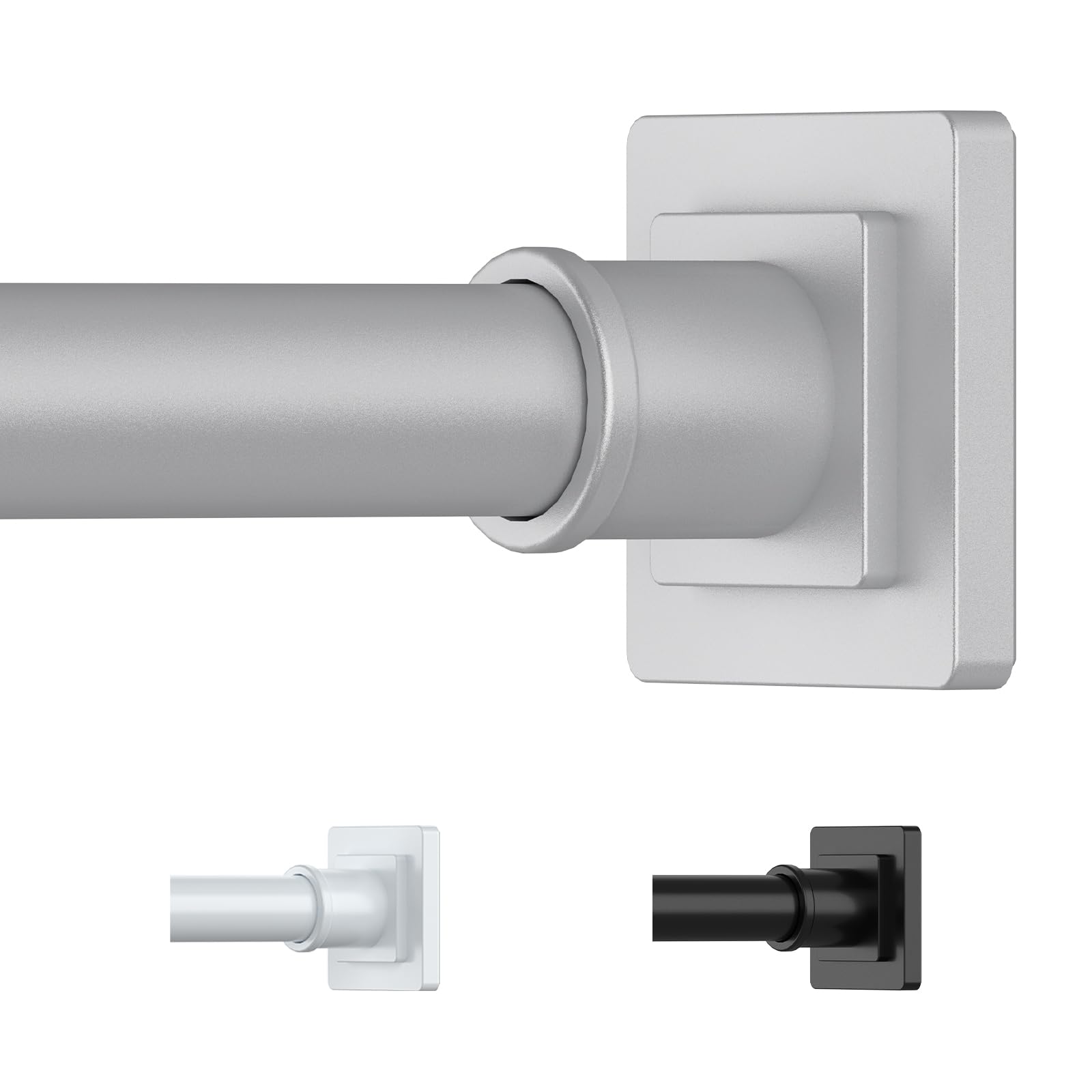 Amazon.com: UIOSANRT Silver Shower Curtain Rod 31-79 Inches Non-Slip ...