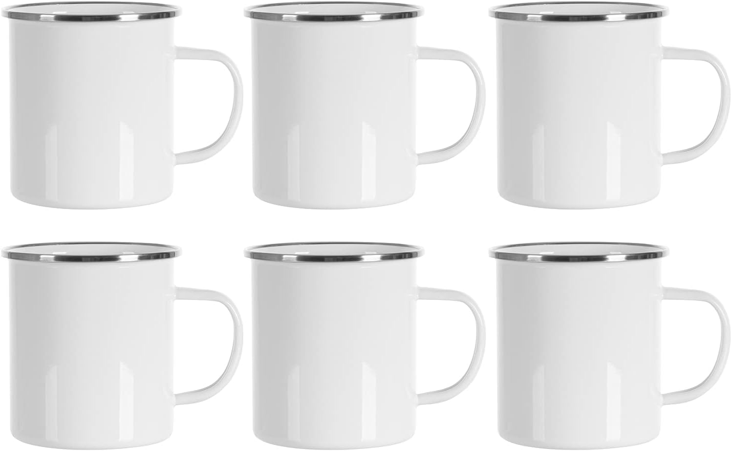 Amazon.com: PYD Life Sublimation Blanks Enamel Mug White 17 OZ Camping ...