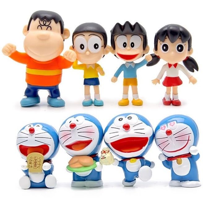 Kawaii Kart | Doremon Mini Figures - Set of 8 | Cute and Quirky Cartoon ...