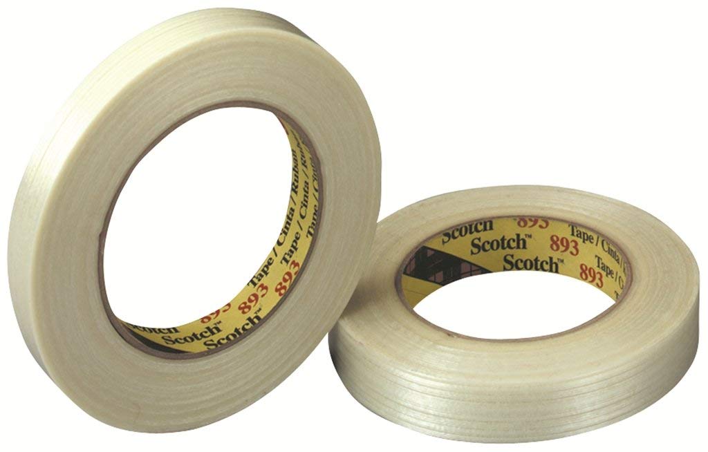 3M Scotch 893 Polypropylene Filament Tape, 300 lbs/in Tensile Strength ...