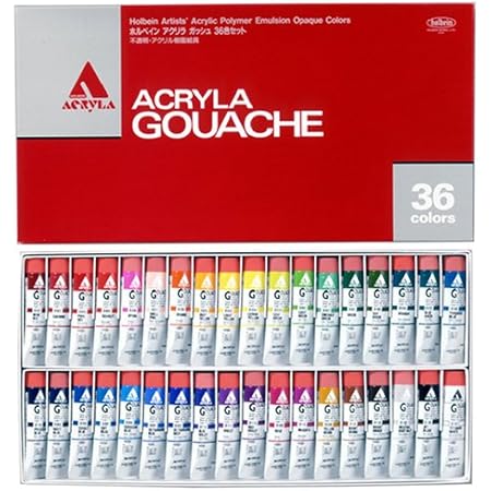 Holbein acrylic la gouache set 36 color set (japan import) : Amazon.co ...