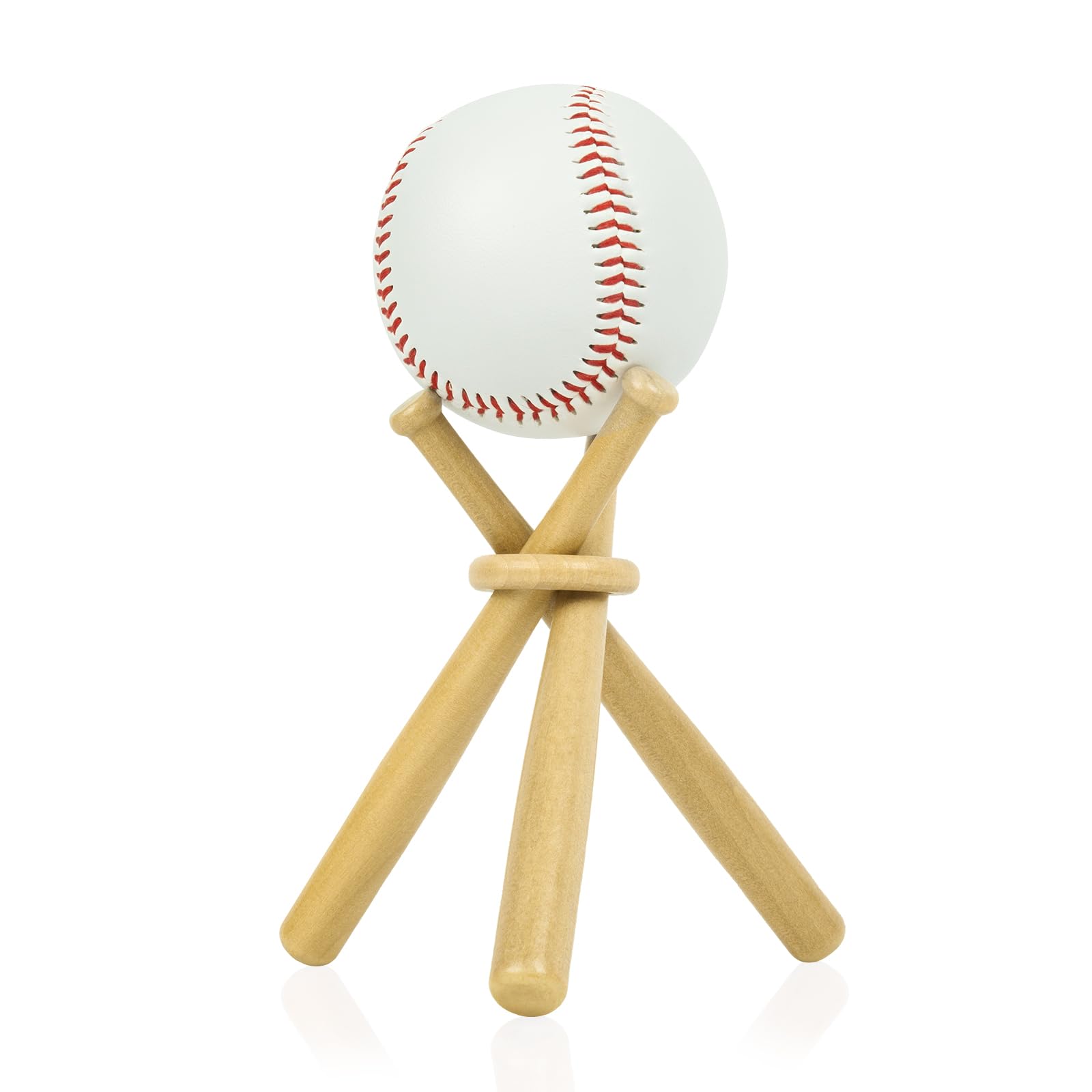 Amazon.com: Mingslamas 2 PCS Wooden Baseball Stand,Baseball Holders for ...