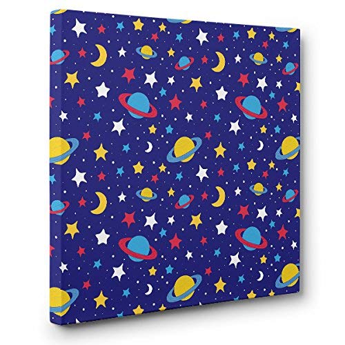 Amazon.com: Blue Space Pattern CANVAS Wall Art Home Décor : Handmade ...