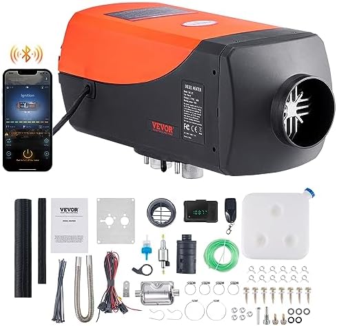 VEVOR Bluetooth App Control Diesel Air Heater, 12V 2KW Diesel Heater ...