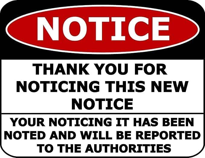 Amazon.com: Notice Funny Sticker/Decal : Arts, Crafts & Sewing