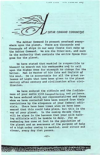 Ashtar Command Communiqué (channeled space brothers pamphlet): Tuella ...