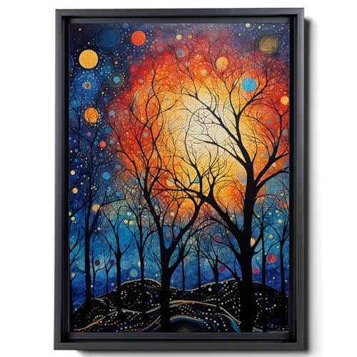 Amazon.com: Jackson Pollock inspired blue copper tree Abstract print ...