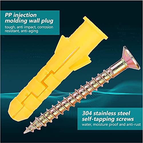 Masonry Brick Concrete Wall Fixings Screws, Screws and Wall Plugs Set ...