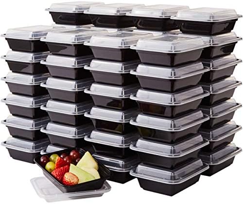 Amazon.com: Pro Grade BPA-Free Plastic Containers with Lids 50ct. 12oz ...